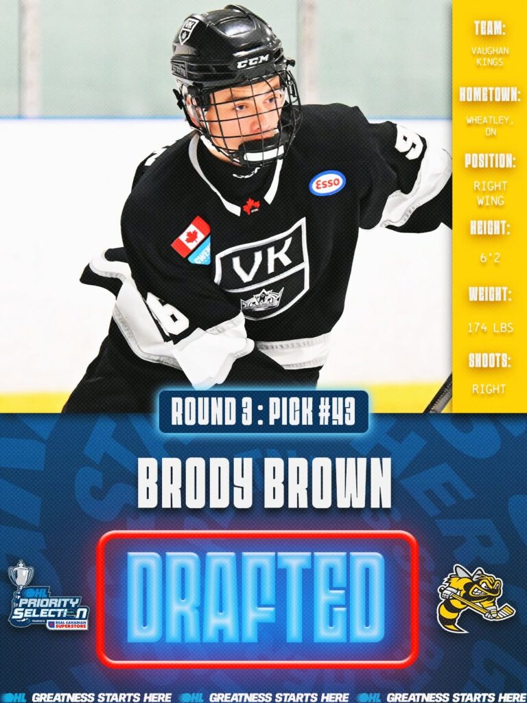 Sarnia Sting pick Wheatley's Brody Brown in OHL draft – Chatham-Kent ...